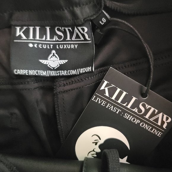 Killstar | Pants & Jumpsuits | Nwt Killstar Hello Vegan Leather Lace Up ...